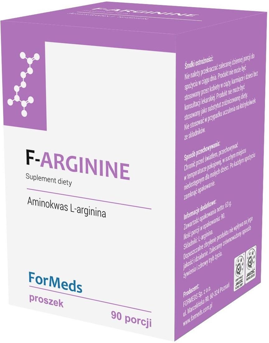Formeds F-ARGININE L-arginina 90 porcji - ceny i opinie - Ceneo.pl