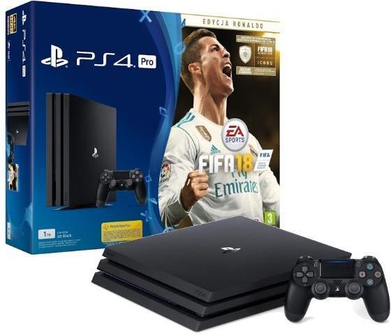 Sony PlayStation 4 Pro 1TB + Fifa 18 Edycja Ronaldo - Ceny i opinie - Ceneo.pl