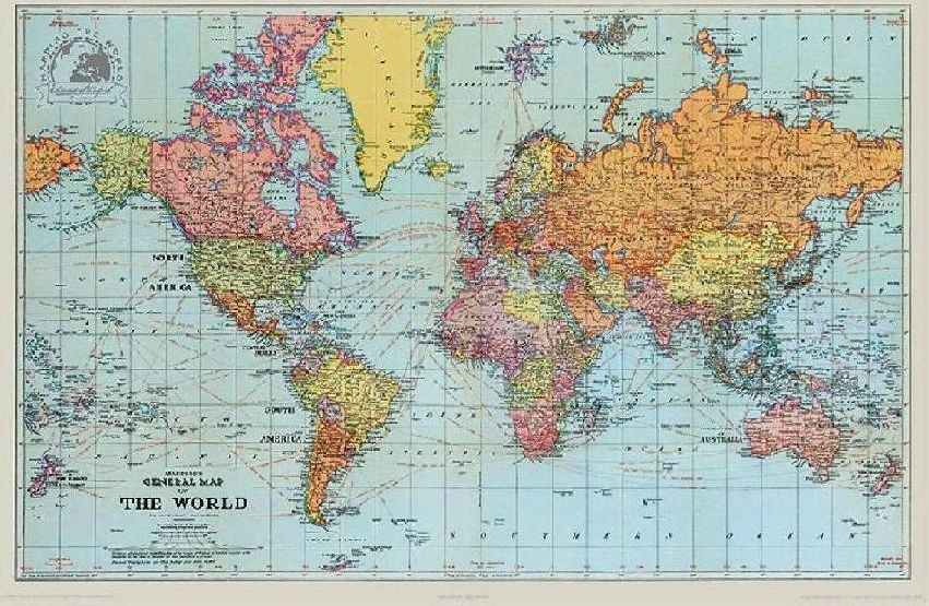 Polityczna Mapa Świata wer. Ang. plakat 91,5x61 - Opinie i atrakcyjne ...