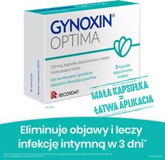 Gynoxin Optima 200mg kapsułki dopochwowe 3 kapsułki - Opinie i ceny na ...