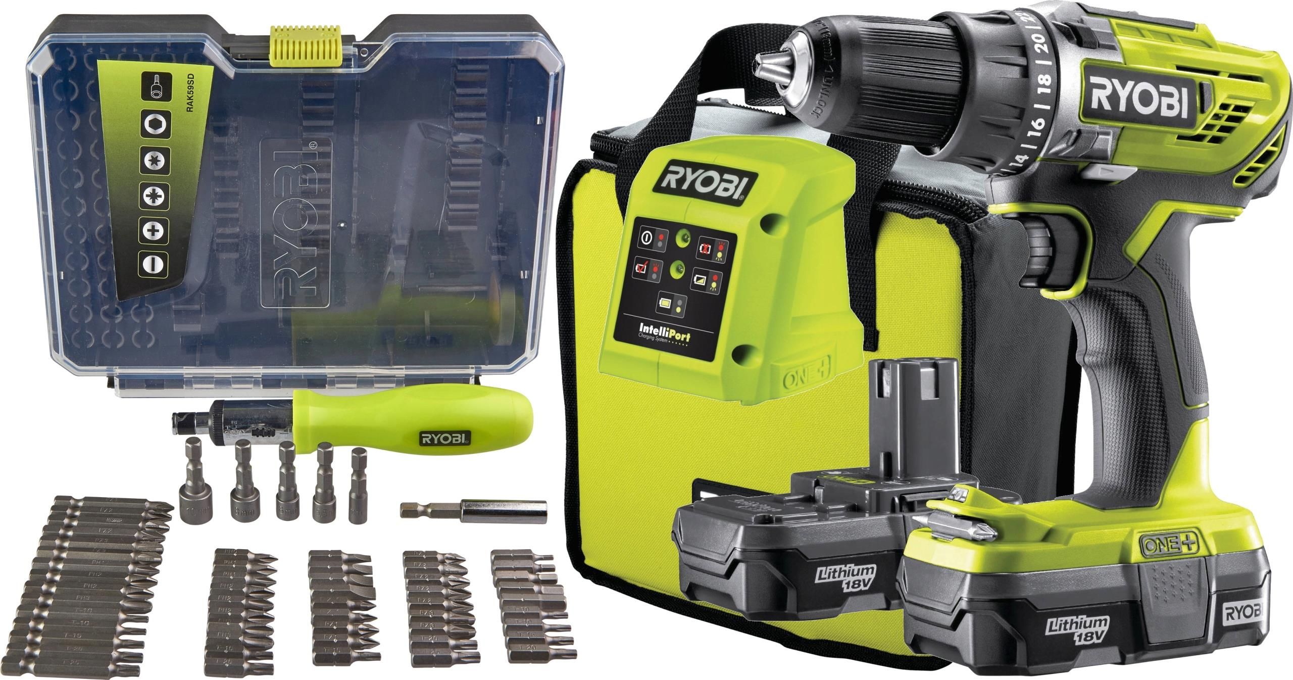 Wiertarko-wkrętarka RYOBI R18Dd3-220S - Opinie i ceny na Ceneo.pl