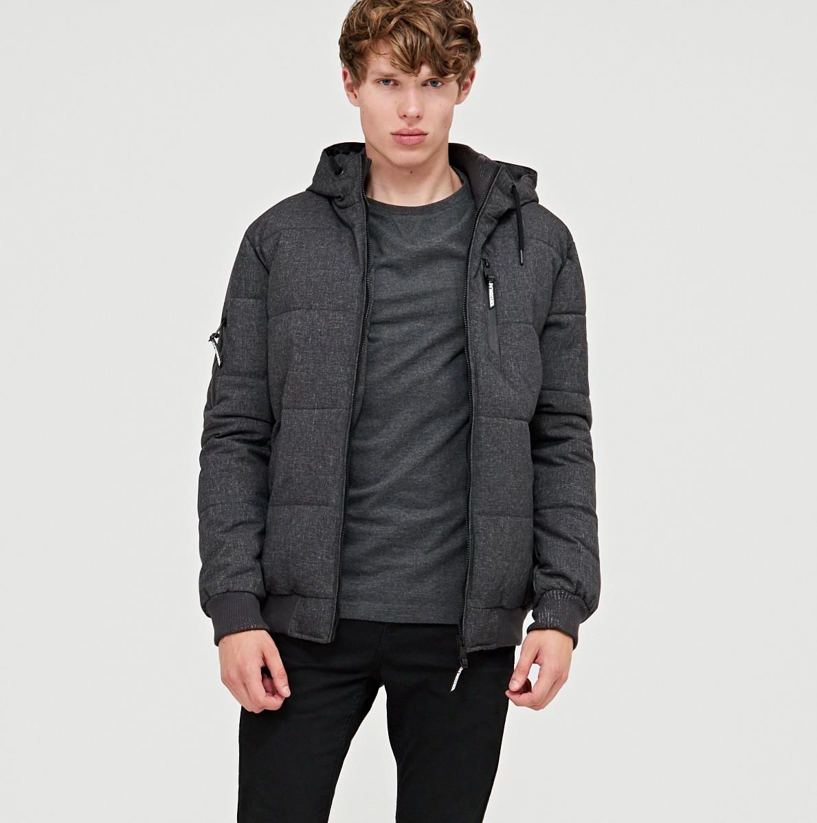 Cropp - Ocieplana kurtka z kapturem - Czarny - Ceny i opinie - Ceneo.pl