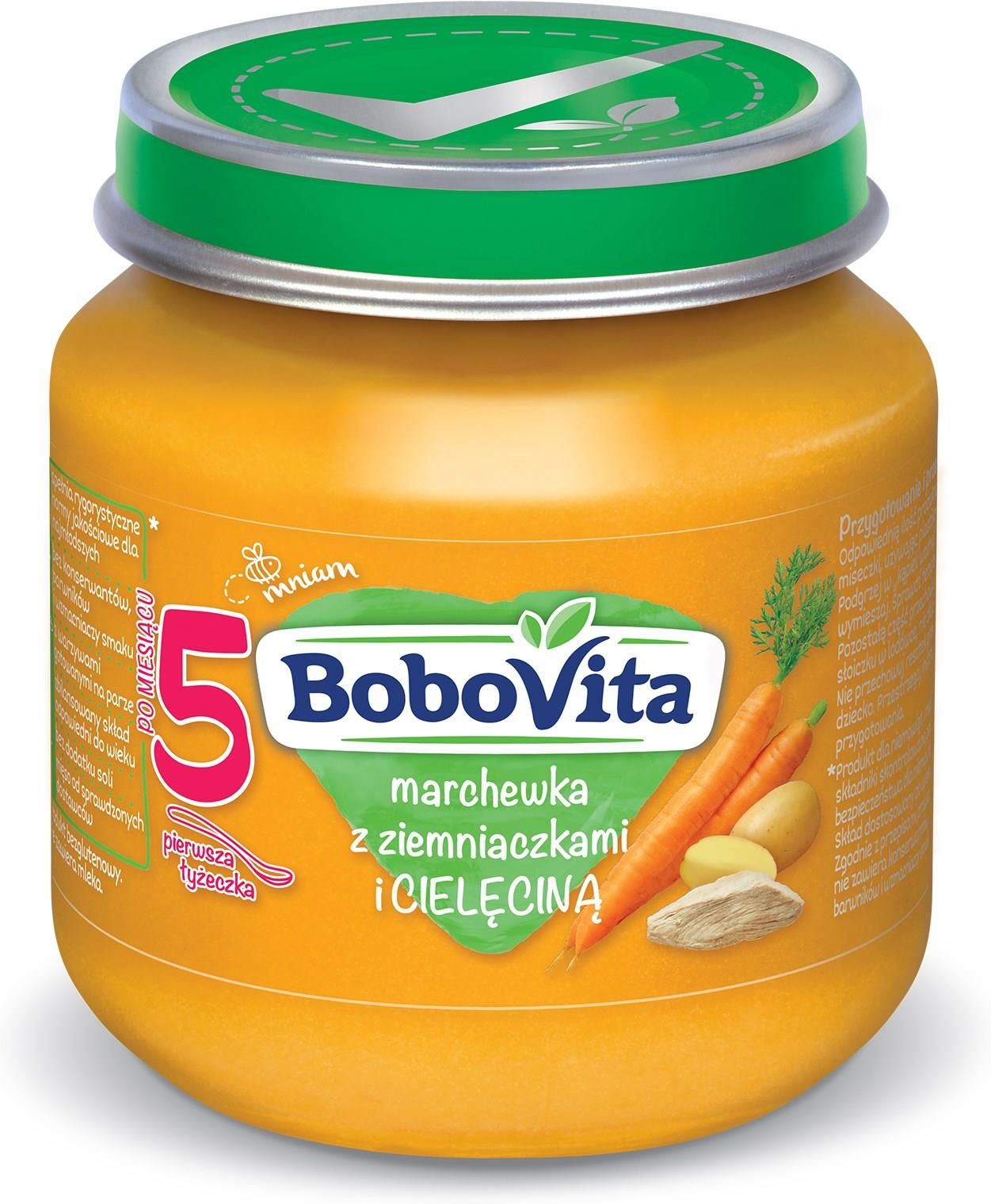 Bobovita Marchewka Z Ziemniaczkami I Cielęciną Po 5 Miesiącu 125G ...