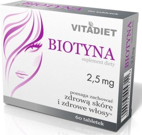 Vitadiet Biotyna 2,5mg 60 tabl. - Opinie i ceny na Ceneo.pl