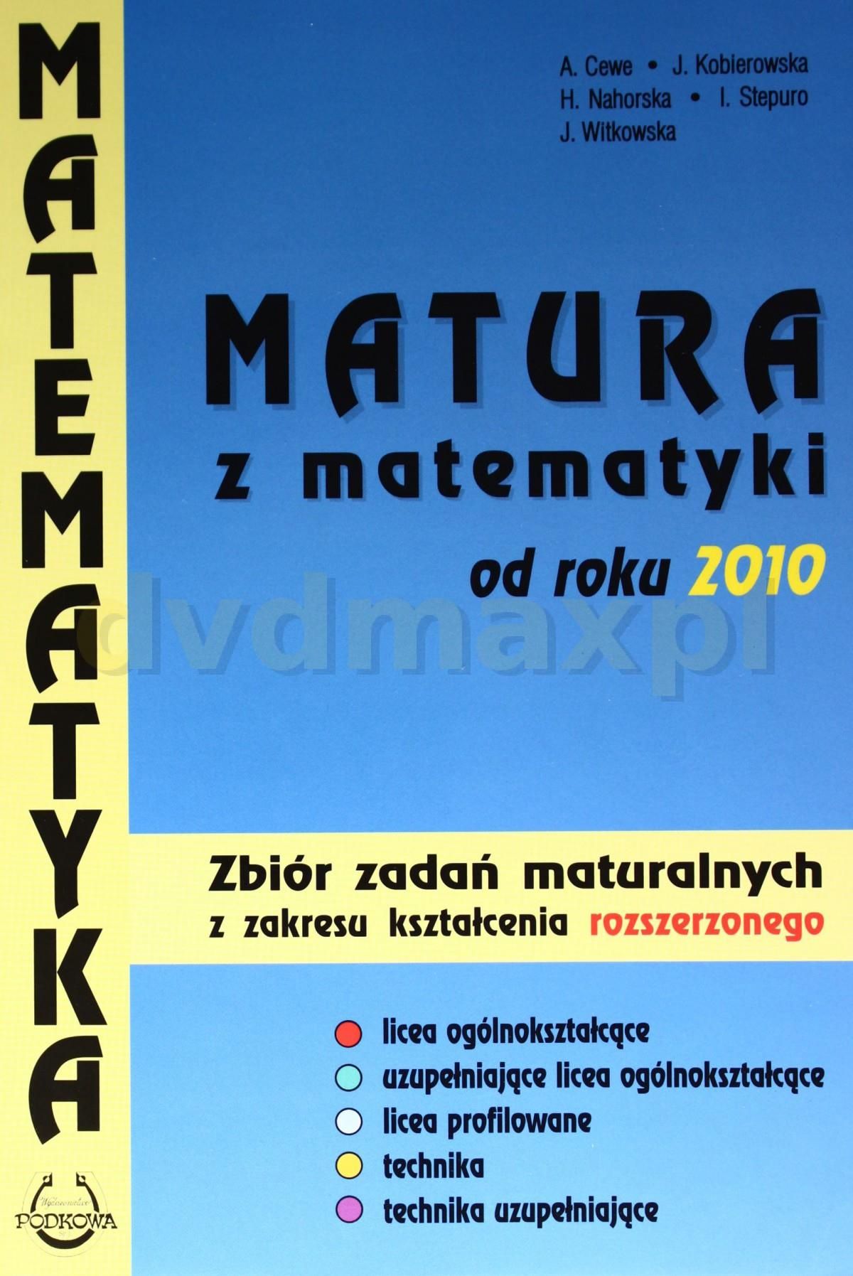 Książka Matematyka Matura od 2010 roku Z.R - Ceny i opinie - Ceneo.pl