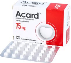 Acard 75 mg 120tabl. - Opinie i ceny na Ceneo.pl