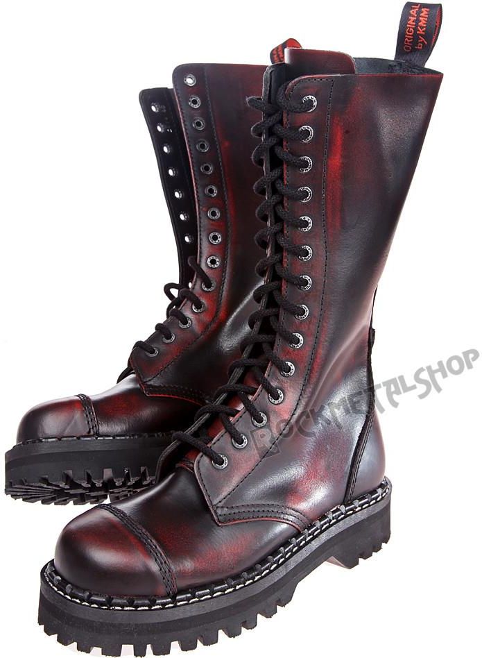 Glany KMM - CZERWONE PRZECIERANE 14-dziurkowe (140 RED/BLACK) - Ceny i ...