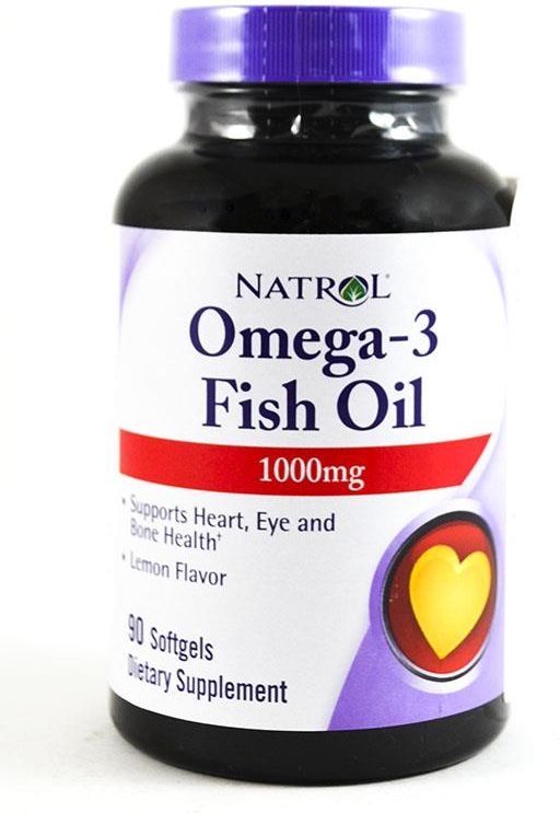 Preparat medycyny naturalnej Natrol Omega-3 Olej Rybi 1000mg 90 kaps ...