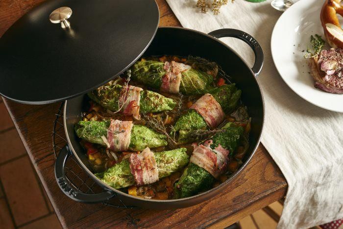 Staub Patelnia Żeliwna Z Pokrywką Hexagon 28Cm Czarna 28Cm Czarna ...