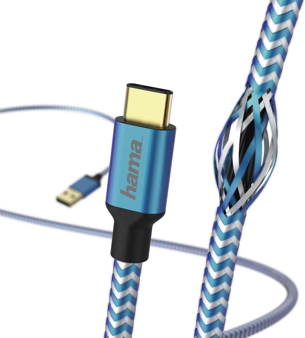 Hama Reflected USB Type-C USB-A 1,5 m niebieski (178295) - Kable ...