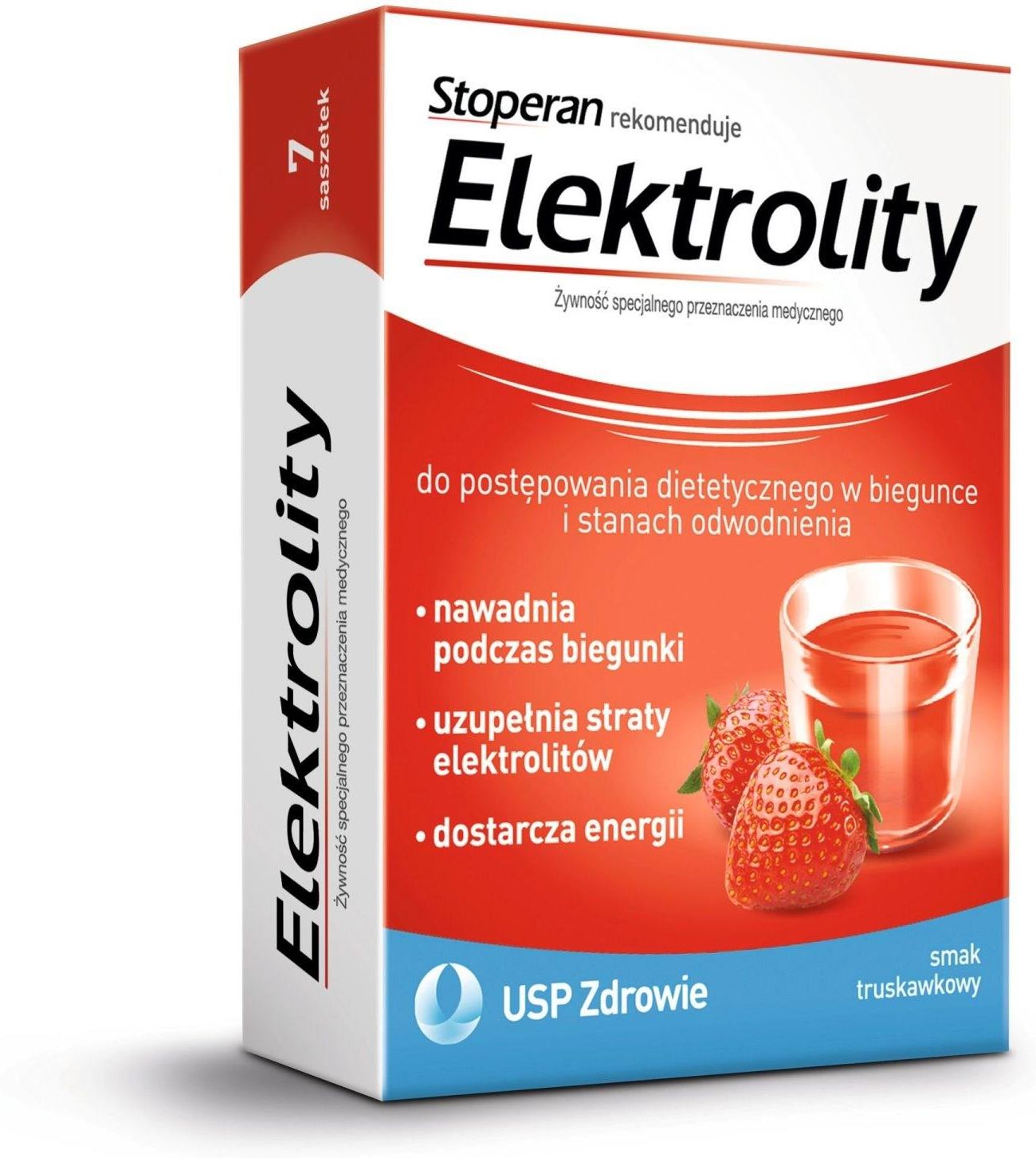 USP Zdrowie Elektrolity smak truskawkowy 7 sasz - Opinie i ceny na Ceneo.pl