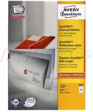 Avery Etykiety Uniwersalne 48.5X16.9/64 Białe Zweckform 3667 (100 ...