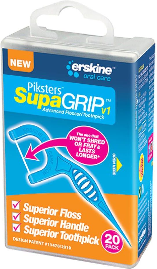 PIKSTERS SupaGRIP BOX 20szt ultracieńkie i wytrzymałe niciowykałaczki ...