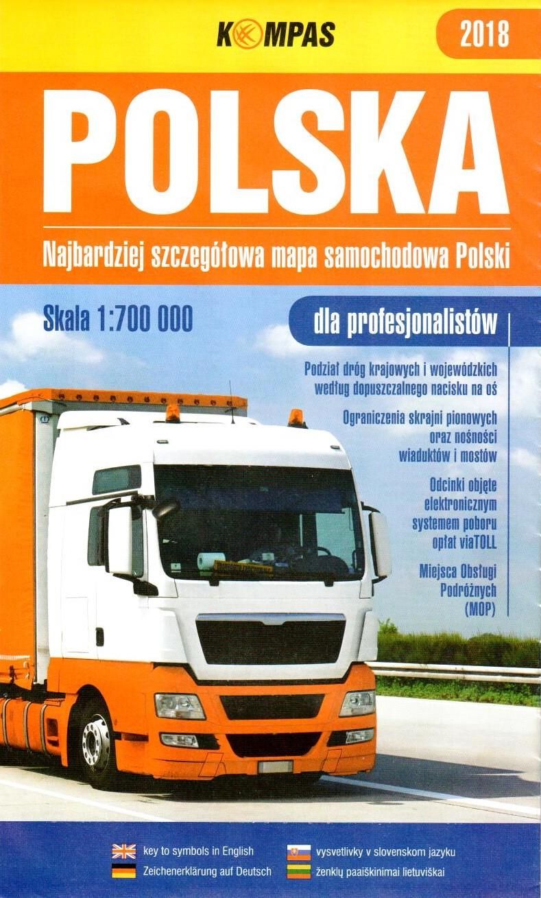MAPA SAM.-POLSKA 1:700 2018 DLA PROFES. KOMPAS 9788365808059 - Ceny i ...
