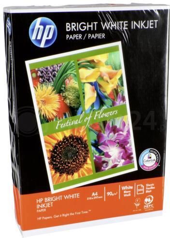 Papier fotograficzny HP Papier Bright White Inkjet, 90 g/m2, A4, (500 arkuszy) - - Opinie i ceny ...