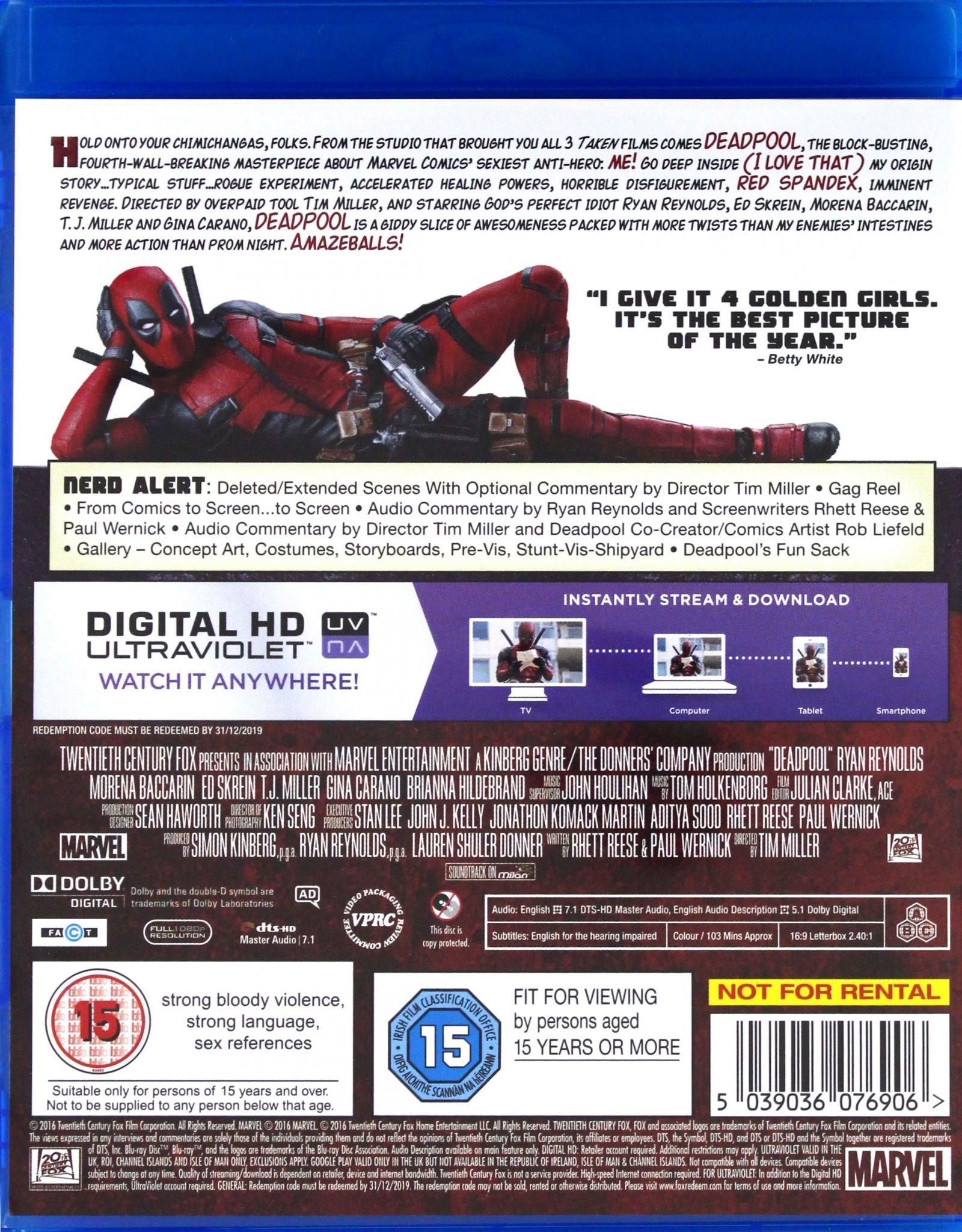 Film Blu-ray Deadpool [Blu-Ray] - Ceny i opinie - Ceneo.pl