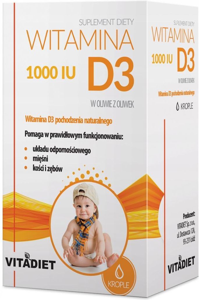 VitaDiet Witamina D3 1000 IU Krople 29,4ml - Opinie i ceny na Ceneo.pl