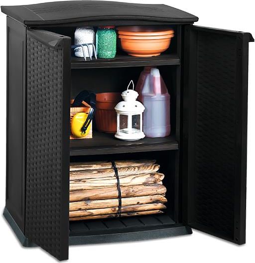 Focusgarden Szafa Regał Ogrodowy Keter Rattan Style Base Graphite ...