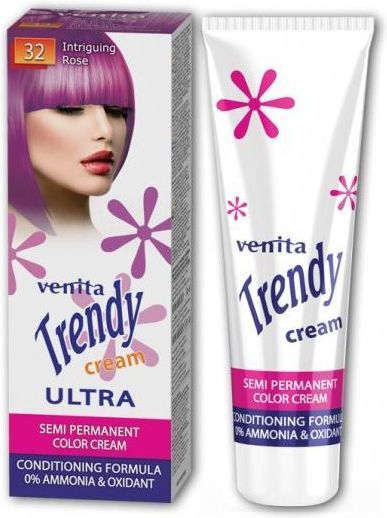 Venita Trendy Cream Ultra Krem do koloryzacji włosów 32 Intrygujący Róż ...