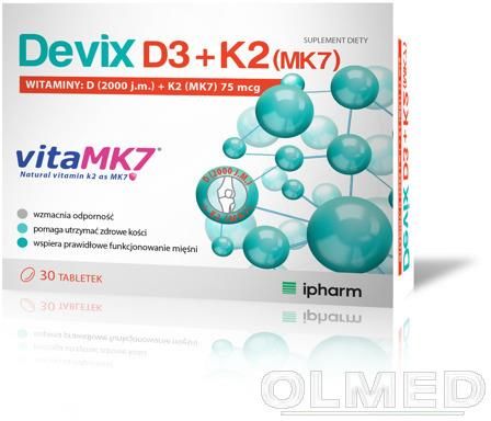 DEVIX D3 2000IU + K2 MK-7 30 tabl - Opinie i ceny na Ceneo.pl