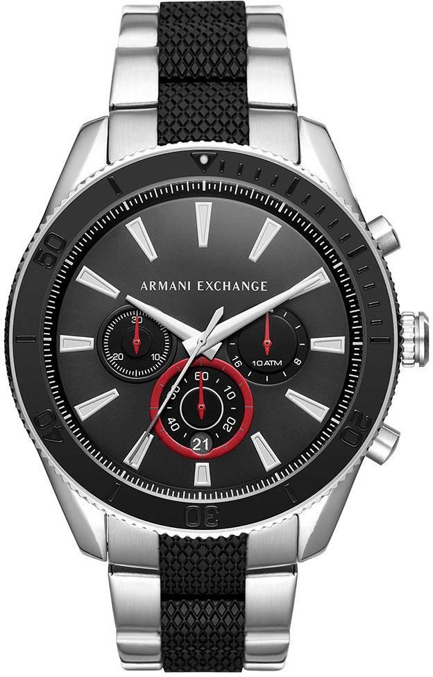 Armani Exchange Chronograficzny Silvercolouredschwarz Ax1813 - Zegarki ...