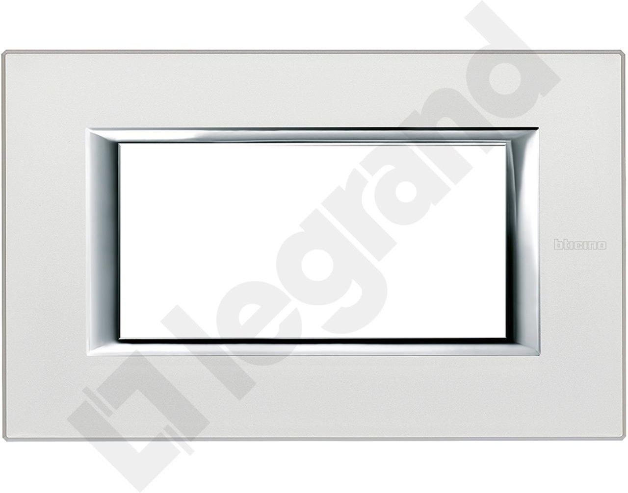 Legrand Bticino Axolute - Ramka Protokątna 4 Moduły Silver Ha4804San ...