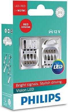Philips W21W 12V/24V 1,9W W3X16Q Led 12838 Red X2 - opinie i ceny na ...