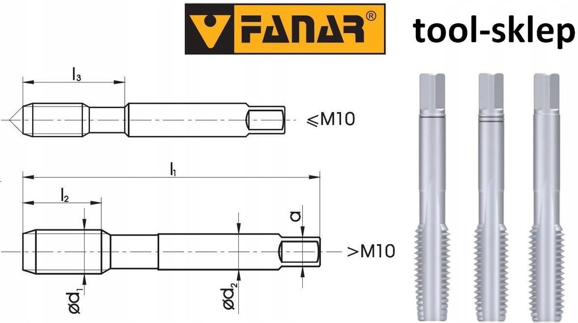 Fanar Gwintownik Ręczny Din-352 Hss M3 A1-230001-0030 - Opinie i ceny na Ceneo.pl