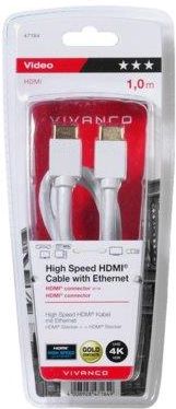 Vivanco Kabel HDMI 1m Biały (47164) - Opinie i ceny na Ceneo.pl