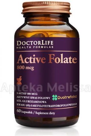 Doctor Life Active Folate 800mcg aktywny kwas foliowy 60 kaps - Opinie i ceny na Ceneo.pl