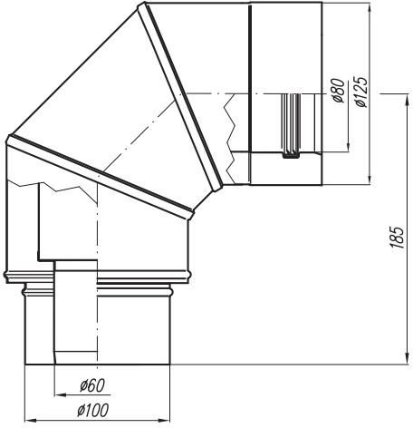 System kominkowy Spiroflex 60/100 Na 80/125 Kolano Z Redukcją Sx-Td80/125K90Rb - Opinie i ceny ...