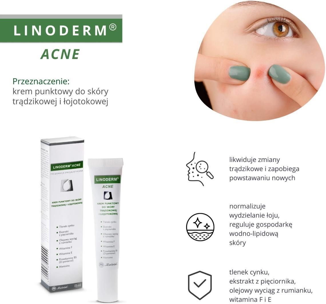 Krem ZIOŁOLEK LINODERM ACNE punktowy do skóry trądzikowej i łojotokowej ...