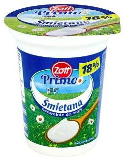 Zott Primo Śmietana 18% 330G - Ceny i opinie - Ceneo.pl