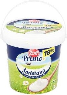 Zott Primo Śmietana 18% 1 Kg - Ceny i opinie - Ceneo.pl