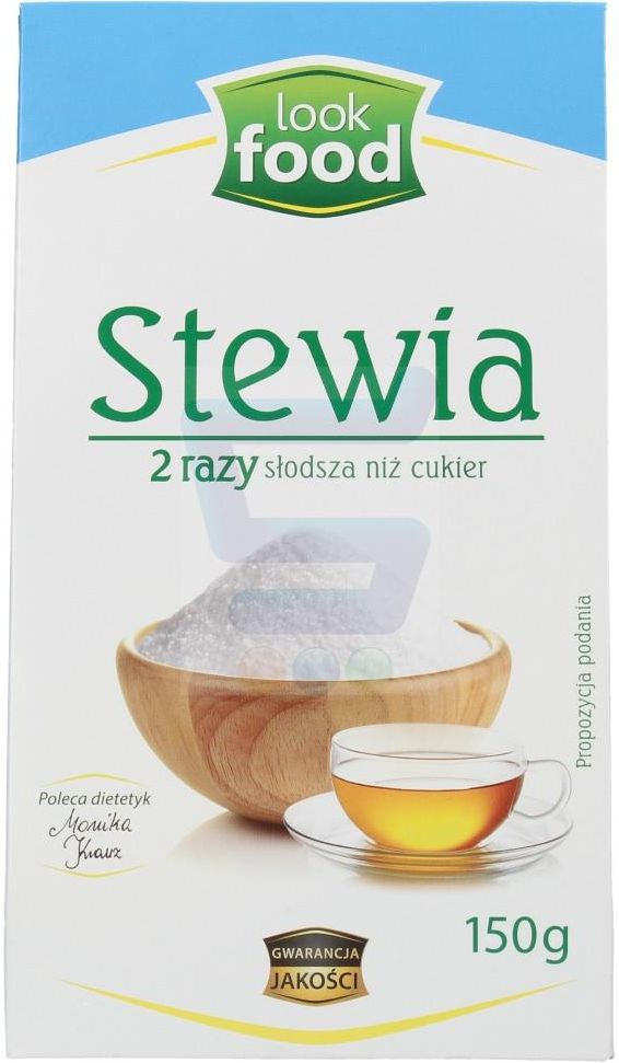 LOOK FOOD STEVIA STEWIA 2X SŁODSZA OD CUKRU 150G - Ceny i opinie - Ceneo.pl