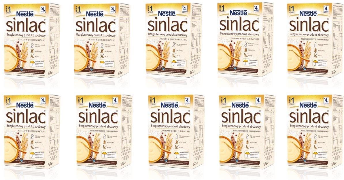NESTLE Sinlac Bezglutenowy Produkt Zbożowy Po 4 Miesiącu 10X500G - Ceny ...