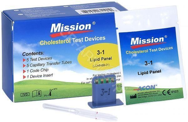 Mission Cholesterol Test Devices - panel lipidowy do oznaczania ...