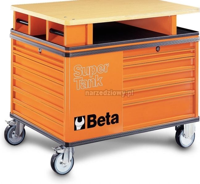Wózek narzędziowy Beta SuperTank NO z 11 szufladami z zestawem 208 ...