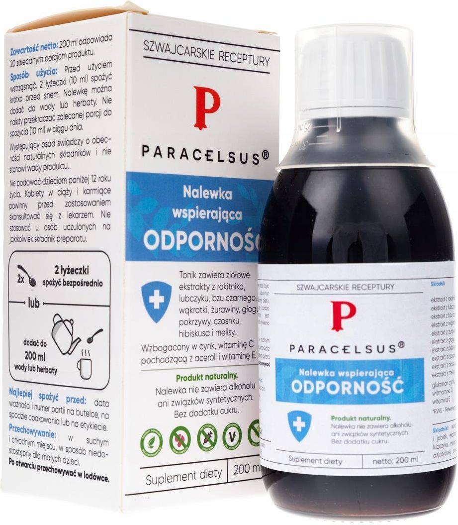 PHARMATICA Nalewka Paracelsusa Wspierająca odporność 200ml - Opinie i ...
