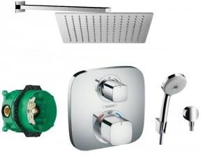 Zestaw prysznicowy Hansgrohe Ecostat E Slim 30x30cm 27593000 + 27453000 ...