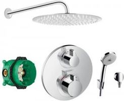 Zestaw prysznicowy Hansgrohe Ecostat S Slim 30cm 27593000 + 27453000 ...