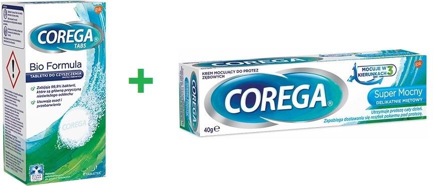 Corega Super Mocny Delikatnie miętowy Krem mocujący do protez zębowych ...