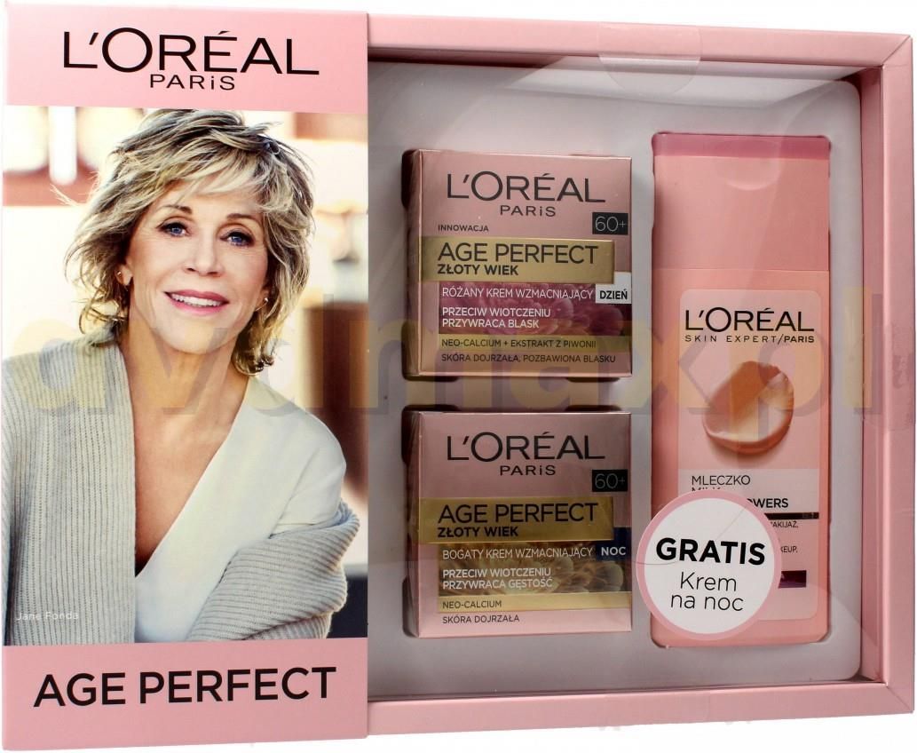 Krem do twarzy L'Oreal SET Age Perfect 60+ krem na dzien 50ml + Age ...