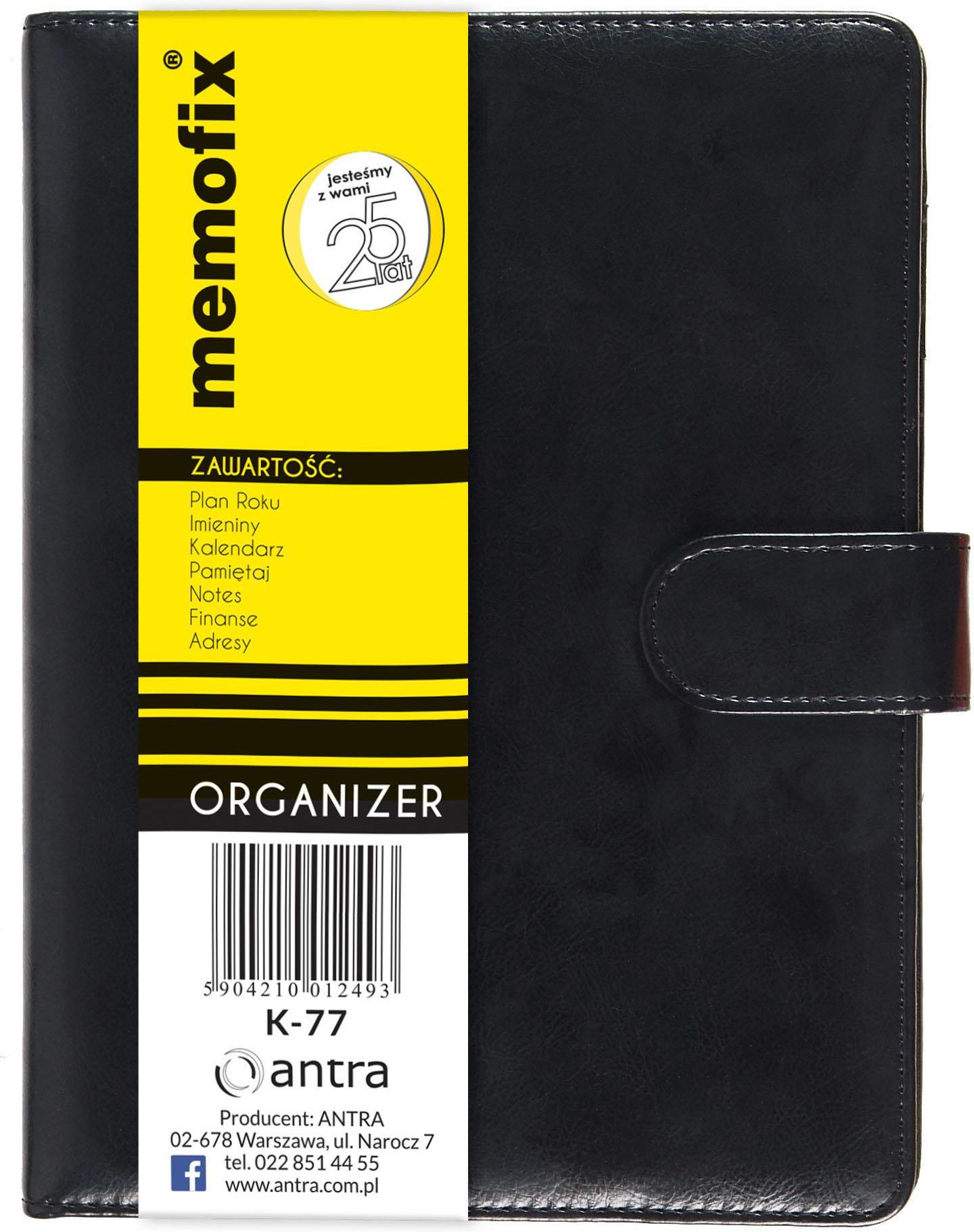 Memofix, Organizer 2020, Format A6, Czarny - Ceny i opinie - Ceneo.pl