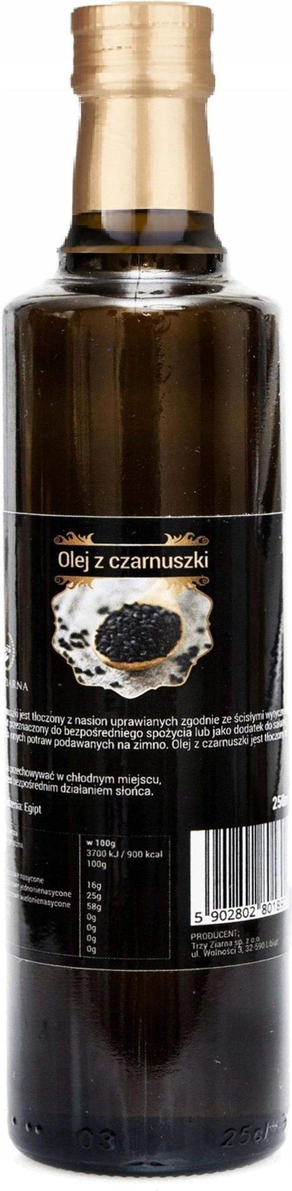 Olej Z Czarnuszki Zinotłoczony 500Ml Trzy Ziarna - Ceny i opinie - Ceneo.pl