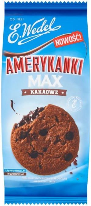 E. Wedel Amerykanki Max Kakaowe Kruche Ciastka Z Kawałkami Czekolady I ...