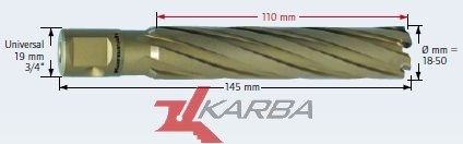 Wiertło KARNASCH trepanacyjne 45 mm x 110 mm HARD-LINE 110 Universal ...
