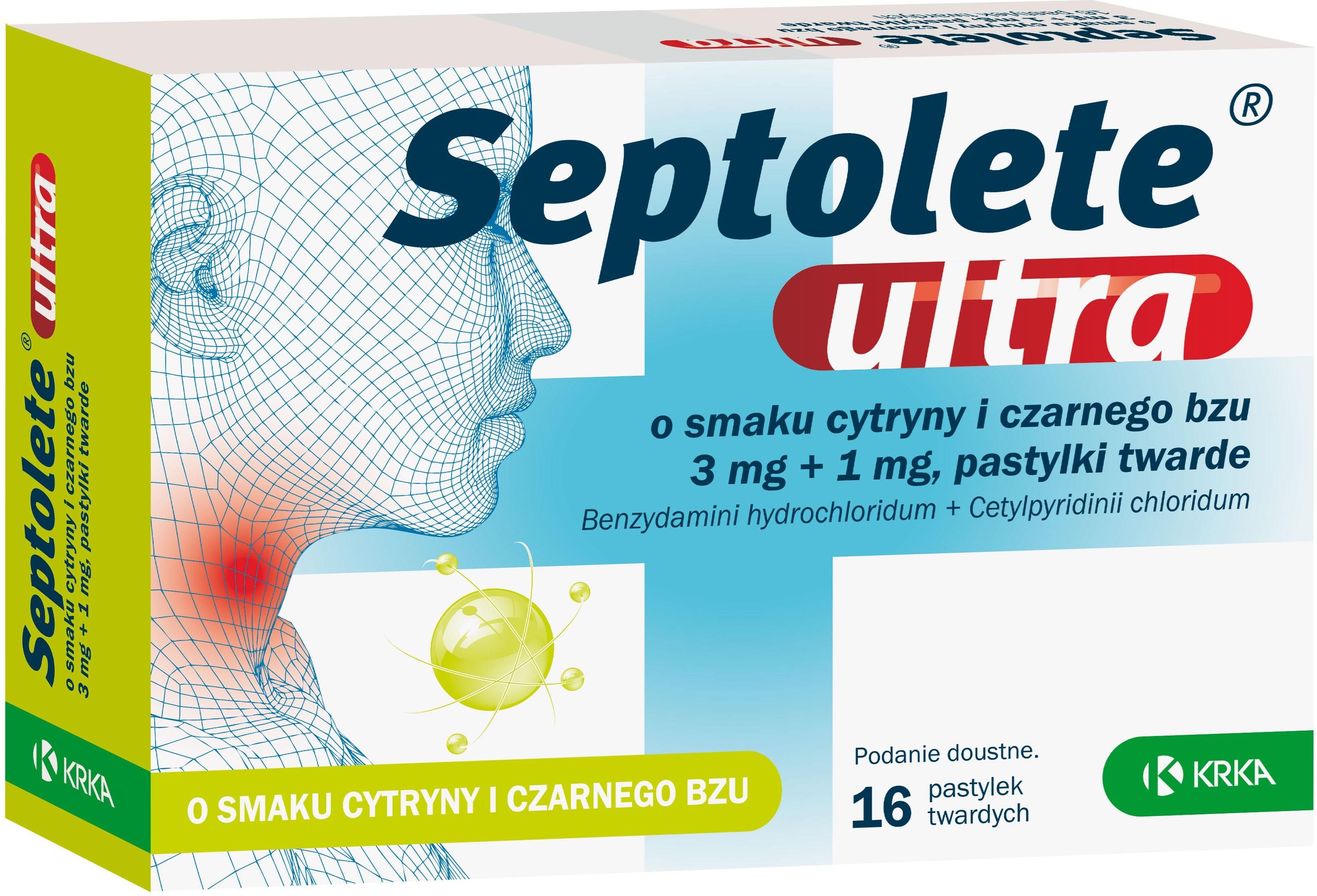 Septolete ultra cytyna czarny bez 16 past. - Opinie i ceny na Ceneo.pl