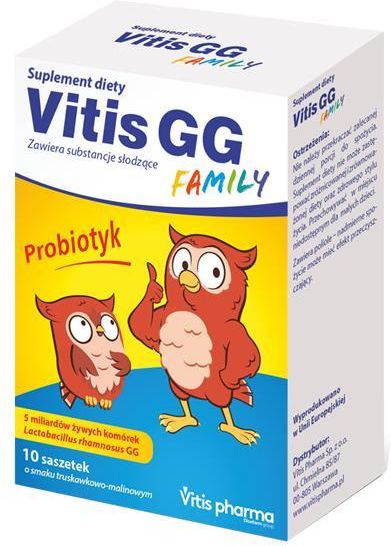 Vitis GG Family probiotyk o smaku truskawkowo-malinowym 10 sasz ...