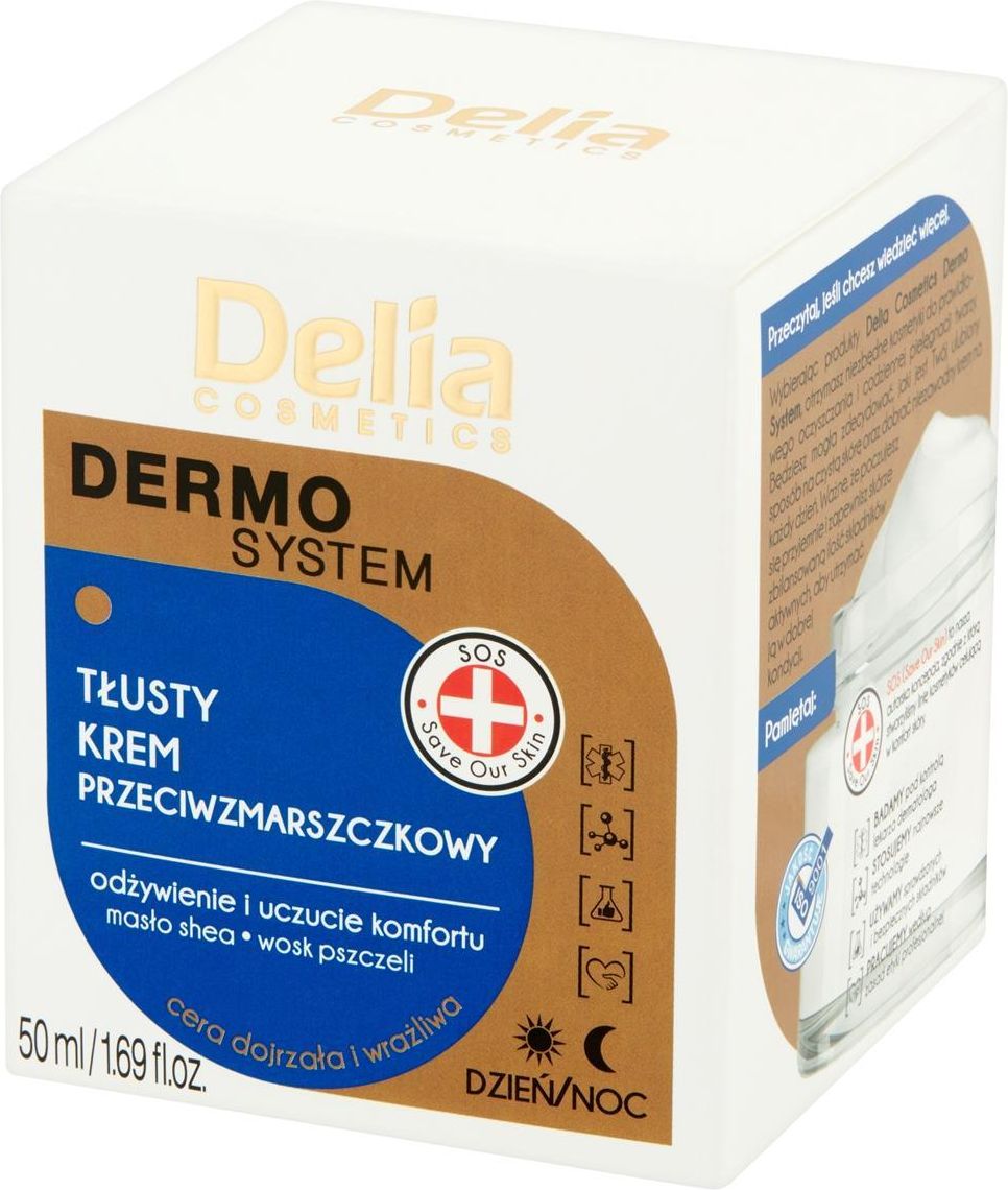 Krem do twarzy Delia Dermo System Krem Do Twarzy Tłusty 50 ml - Opinie ...